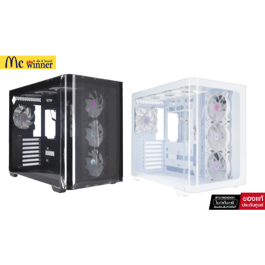 CASE(เคสคอมพิวเตอร์)COLD COOL C6 มีพัดลม 7ตัวรองรับATX,MicroATX,Mini ITX/BLACK CAS-CCC-C6BLAKATX ...