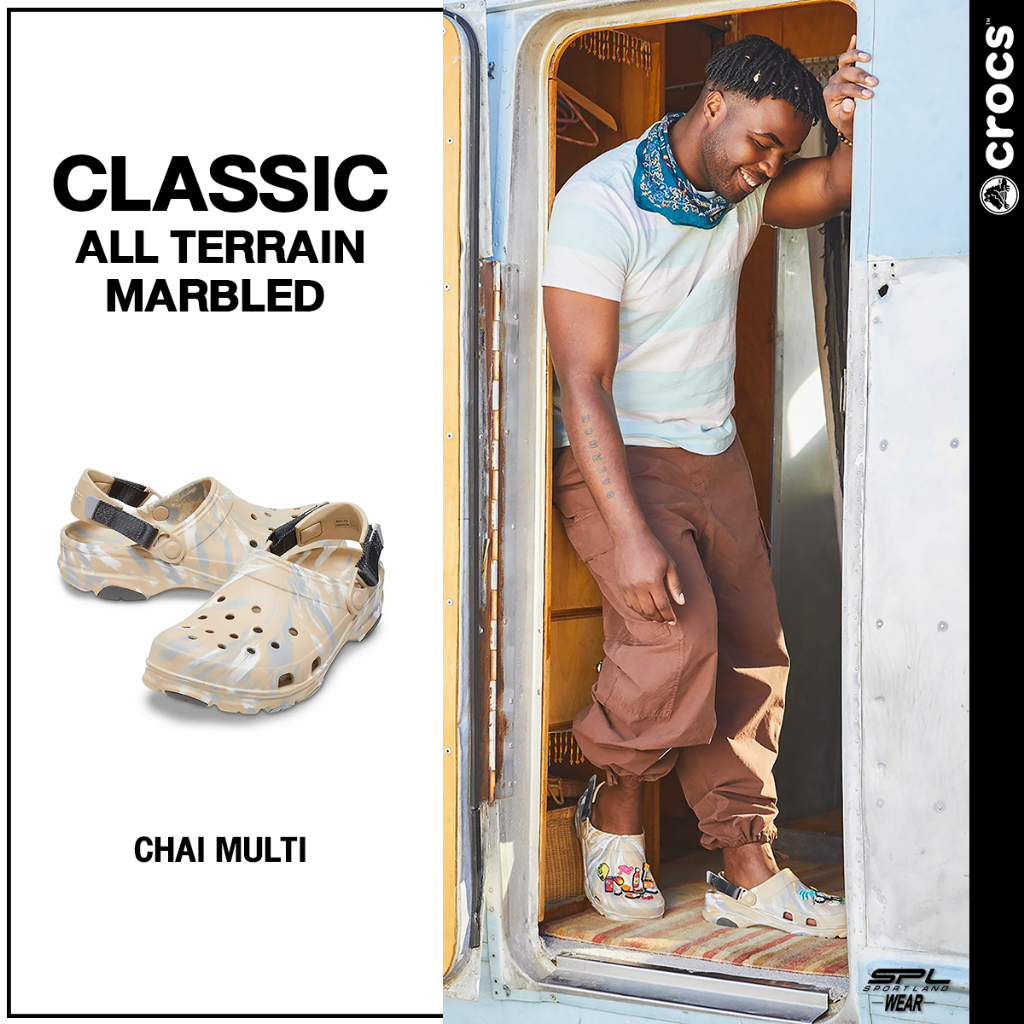 Crocs Collection รองเท้าแตะ Classic All Terrain Marbled Clog 207887-4HQ ...
