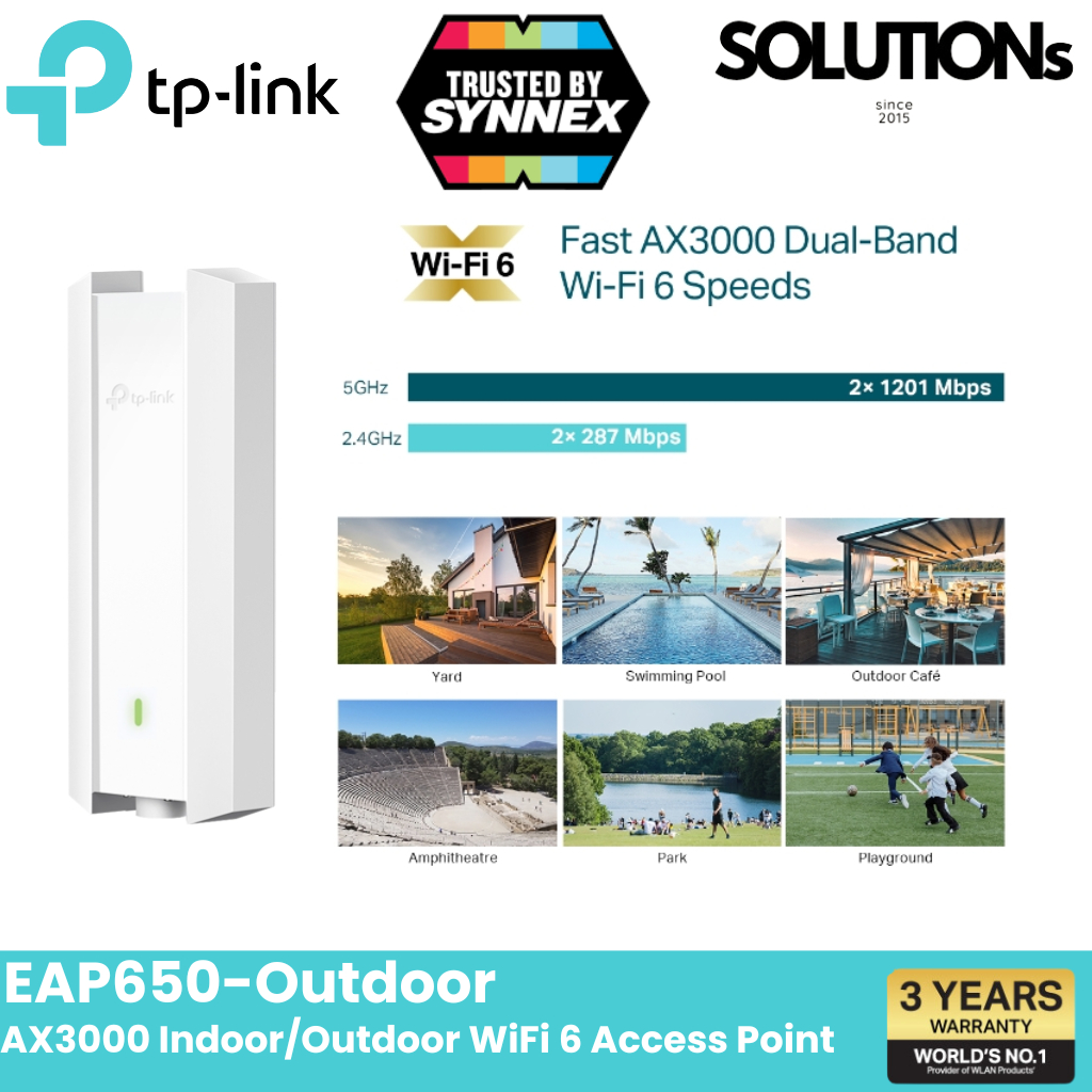 TP-LINK EAP650 Outdoor AX3000 Indoor/Outdoor WiFi 6 Access Point ...