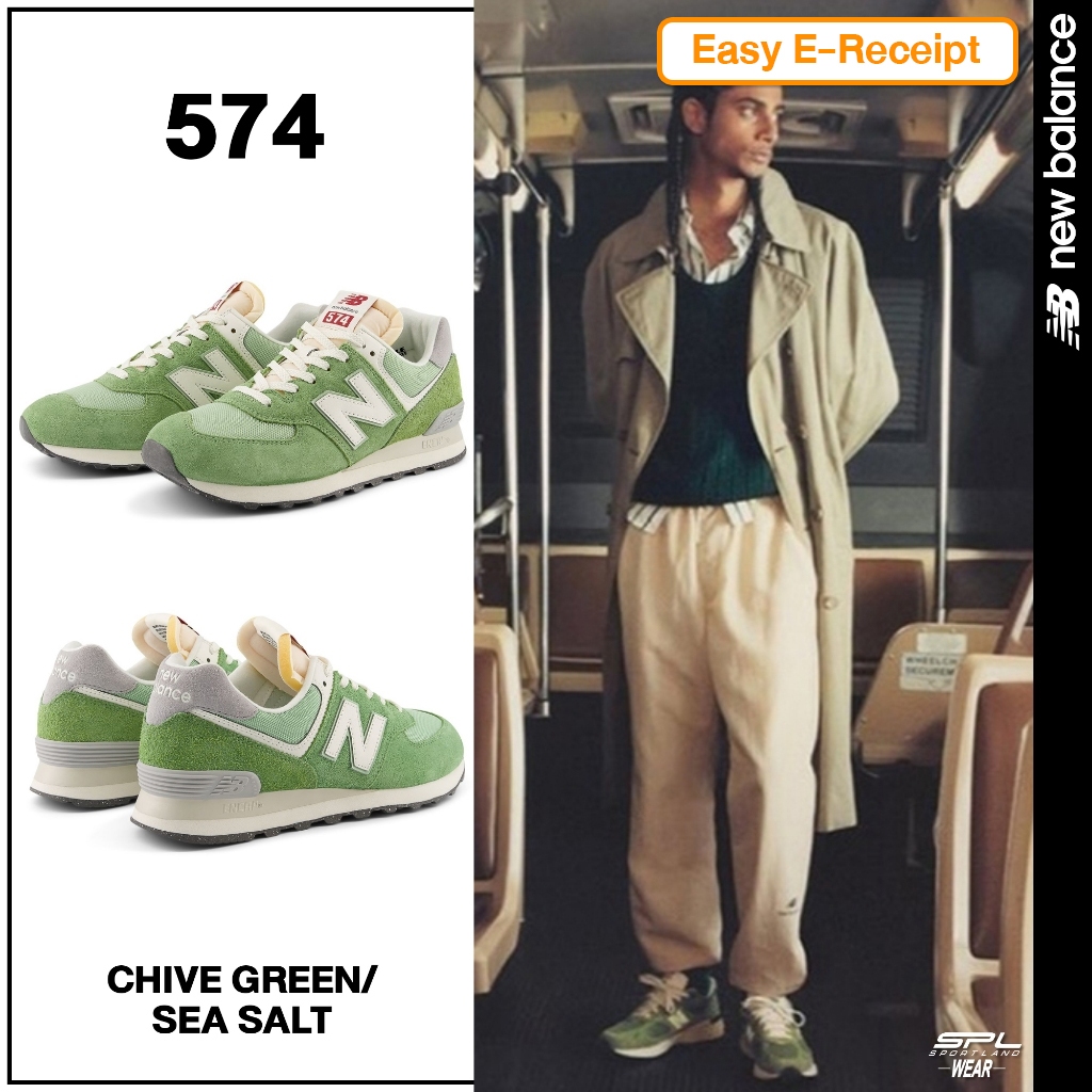 New Balance รองเท้าผ้าใบ รองเท้าลำลอง NB UX 574 Chive Green U574RCC ...