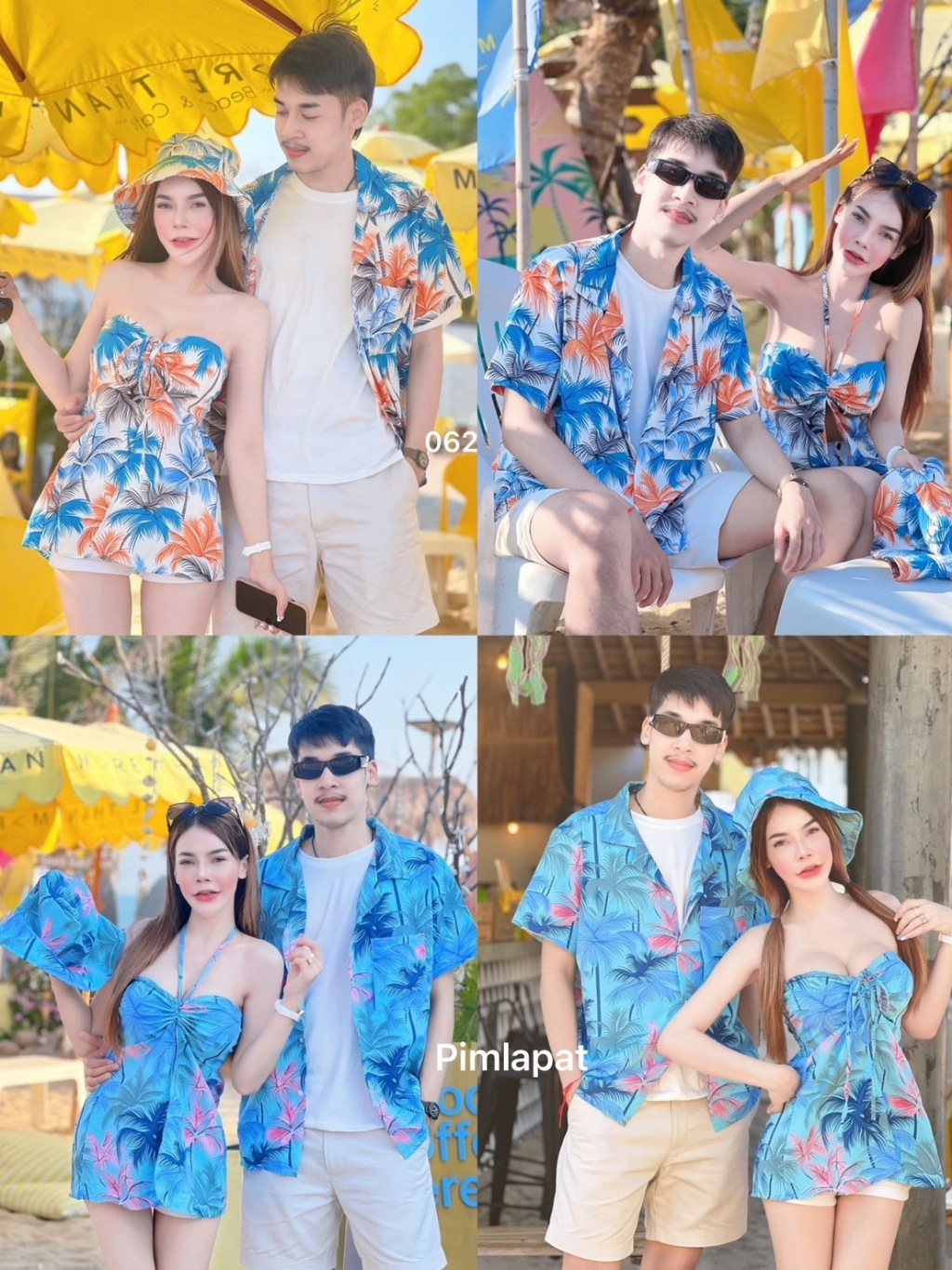 【PIMLAPAT】 PLP 062 เสื้อคู่รักชายหญิงลายสีสันสดใสใส่ไปทะเล #เสื้อคู่รัก #เสื้อคู่แฟน | Shopee ...