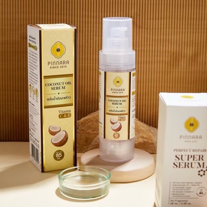 Pinnara Coconut Oil Serum - เซรั่มน้ำมันมะพร้าว ขนาด 85 ml | Shopee ...