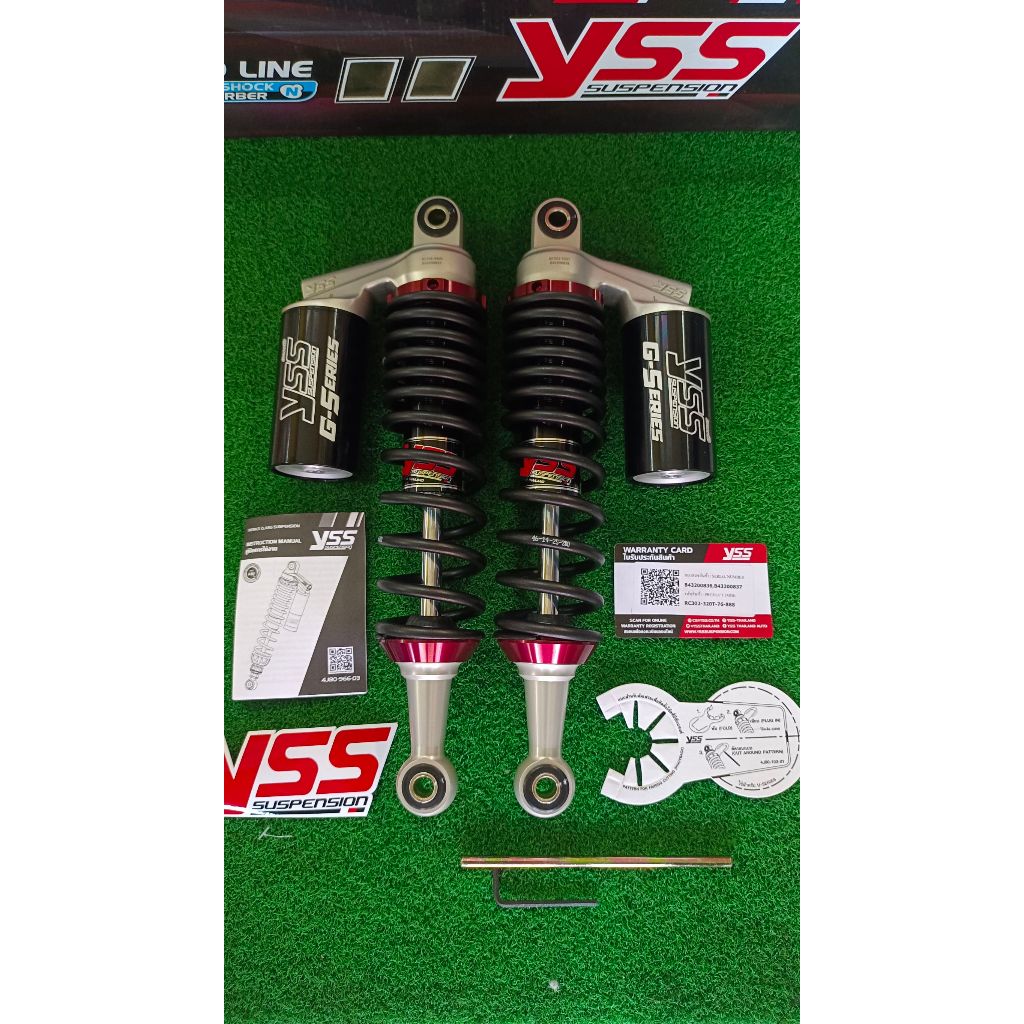 โช๊ค yssแท้ (แก๊สแท้) G series โช๊คสปริงดำ กระปุกดำ wave เวฟ ยาว 320มิล ...