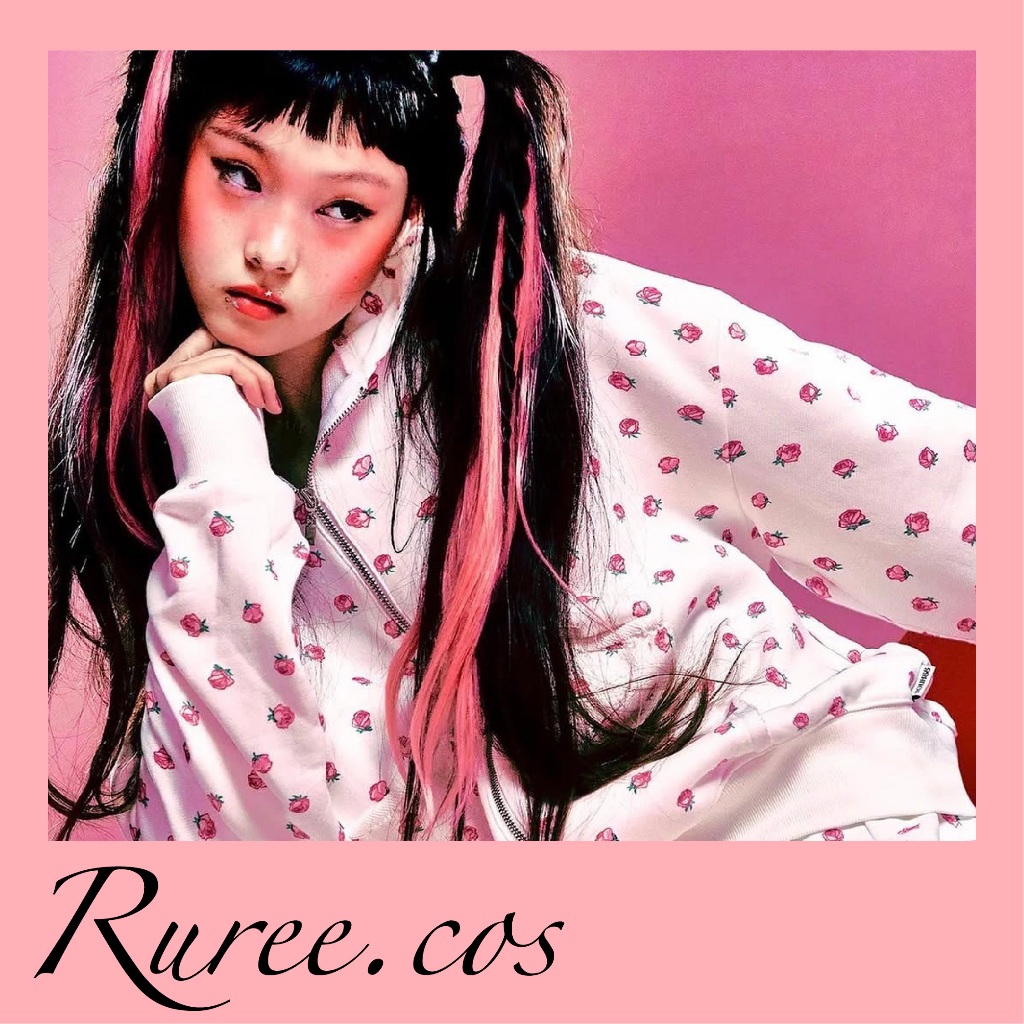 [พรีออเดอร์/ของแท้] Youhee - Flower Pattern Hood Zip-up & Skirt Pants ...