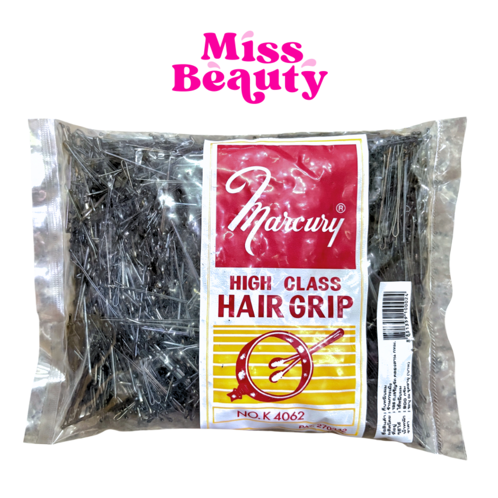 (ถุง) Marcury High class hair grip กิ๊บดำมีปุ่ม กิ๊บตุ่ม อย่างดี ไม่ ...