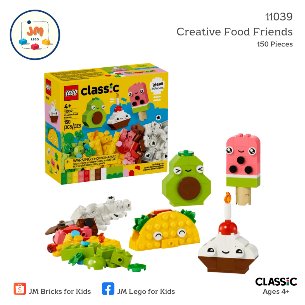 LEGO Classic 11039 Creative Food Friends (150 Pieces) สำหรับเด็กอายุ 4 ...