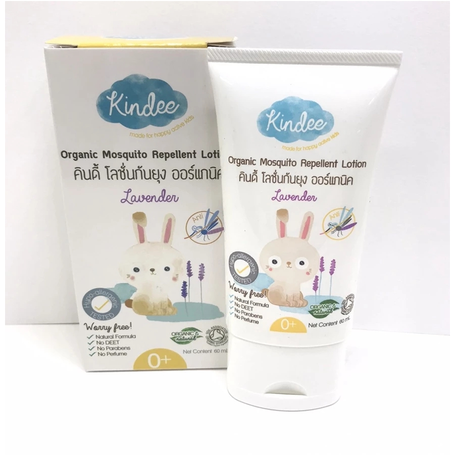 kindee 60 มล.โลชั่นกันยุงสำหรับเด็ก กลิ่นลาเวนเดอร์ (สำหรับแรกเกิด 0+) | Shopee Thailand