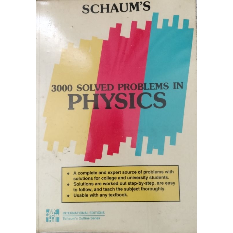 Schaum's 3000 Solved Problems in Physics หนังสือเรียนภาษาอังกฤษ ฟิสิกส์ | Shopee Thailand