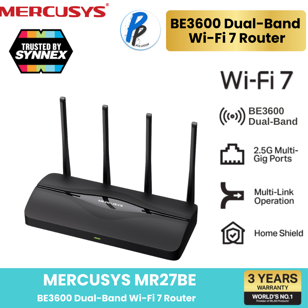 MERCUSYS MR27BE เราเตอร์ Wi-Fi 7 Dual Band BE3600 เพลิดเพลินกับการรับชม ...