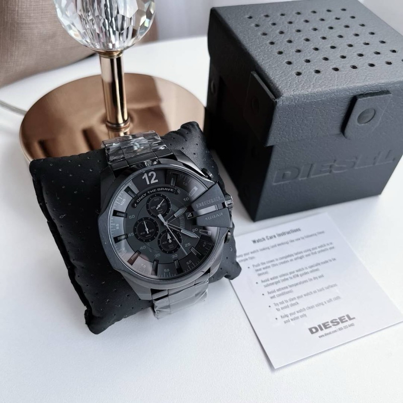 DIESEL DZ4355 Mega Chief Chronograph Black Stainless Steel Watch ...