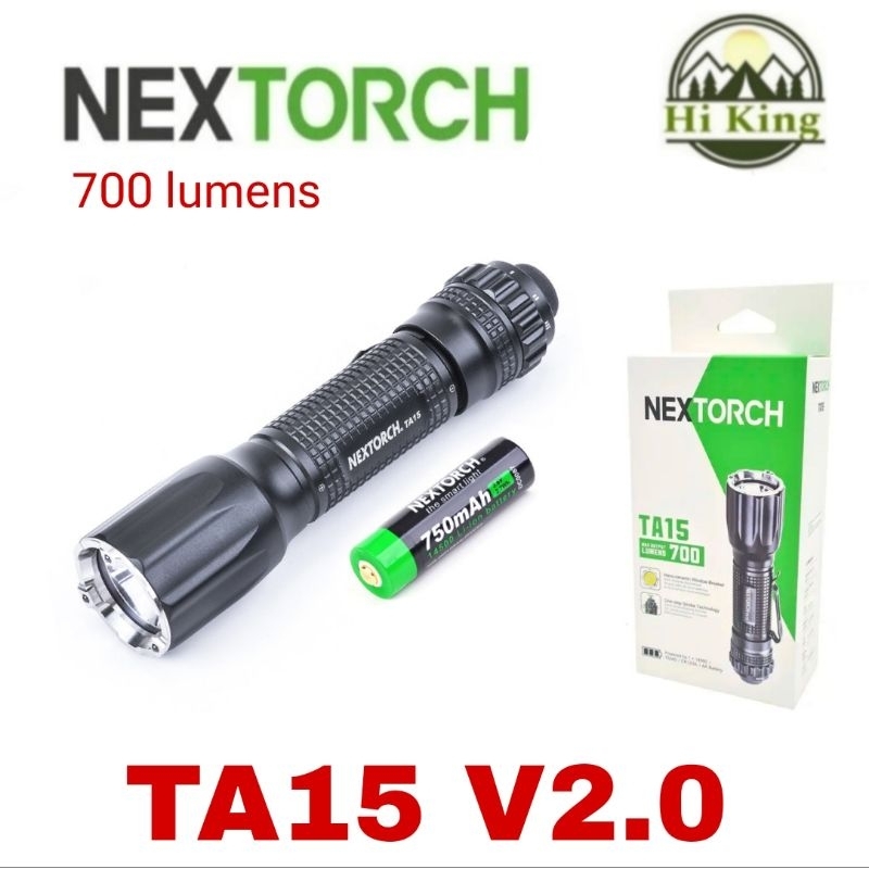 ไฟฉาย NEXTORCH รุ่น TA15 V2.0 Tactical Flashlight 700 lumens IPX8 ใช้ถ่าน AA 1ก้อน ไฟฉายยุทธวิธี ...