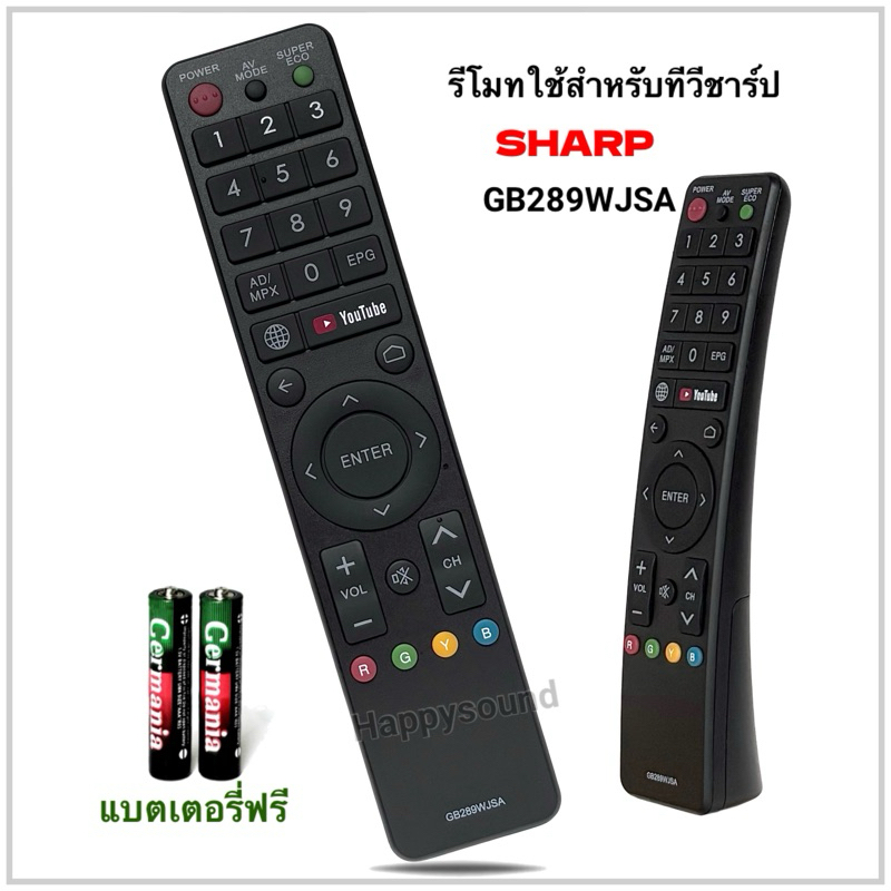 รีโมทสมาร์ททีวี Full HD Smart TV ยี่ห้อ Sharp ชาร์ป รุ่น GB289WJSA 2T ...