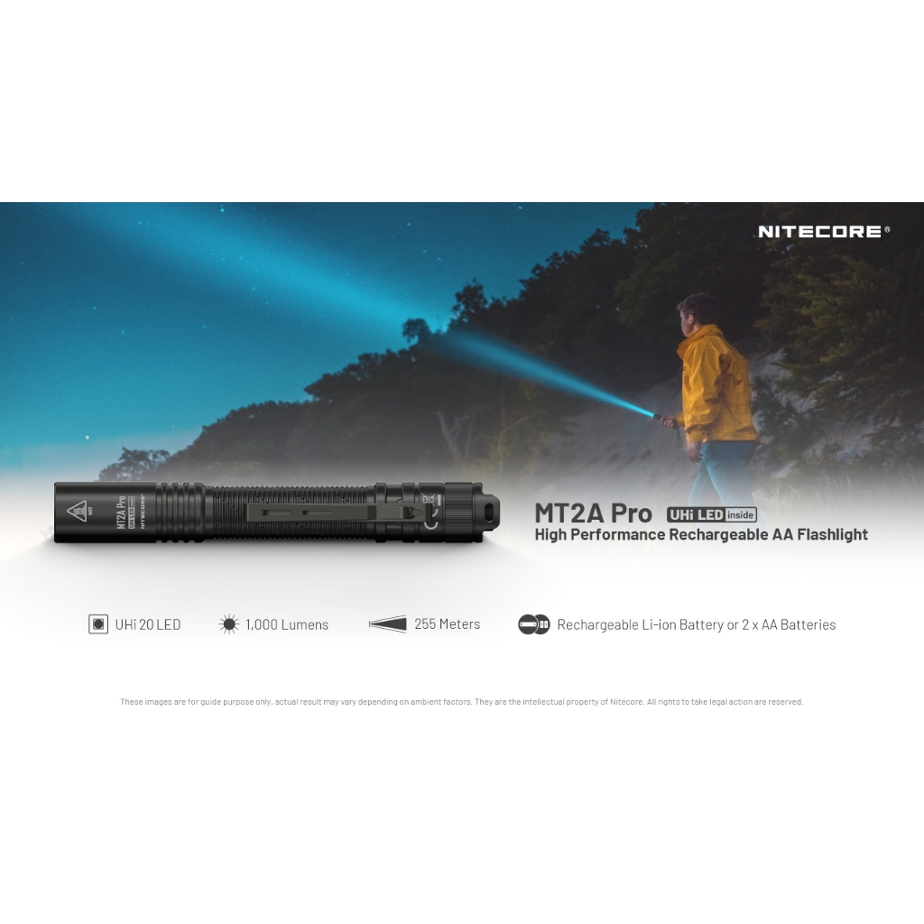 ไฟฉายNITECORE MT2A PRO สว่าง1000LUMENS ส่องไกล 255เมตร สินค้าตัวแทนใน ...