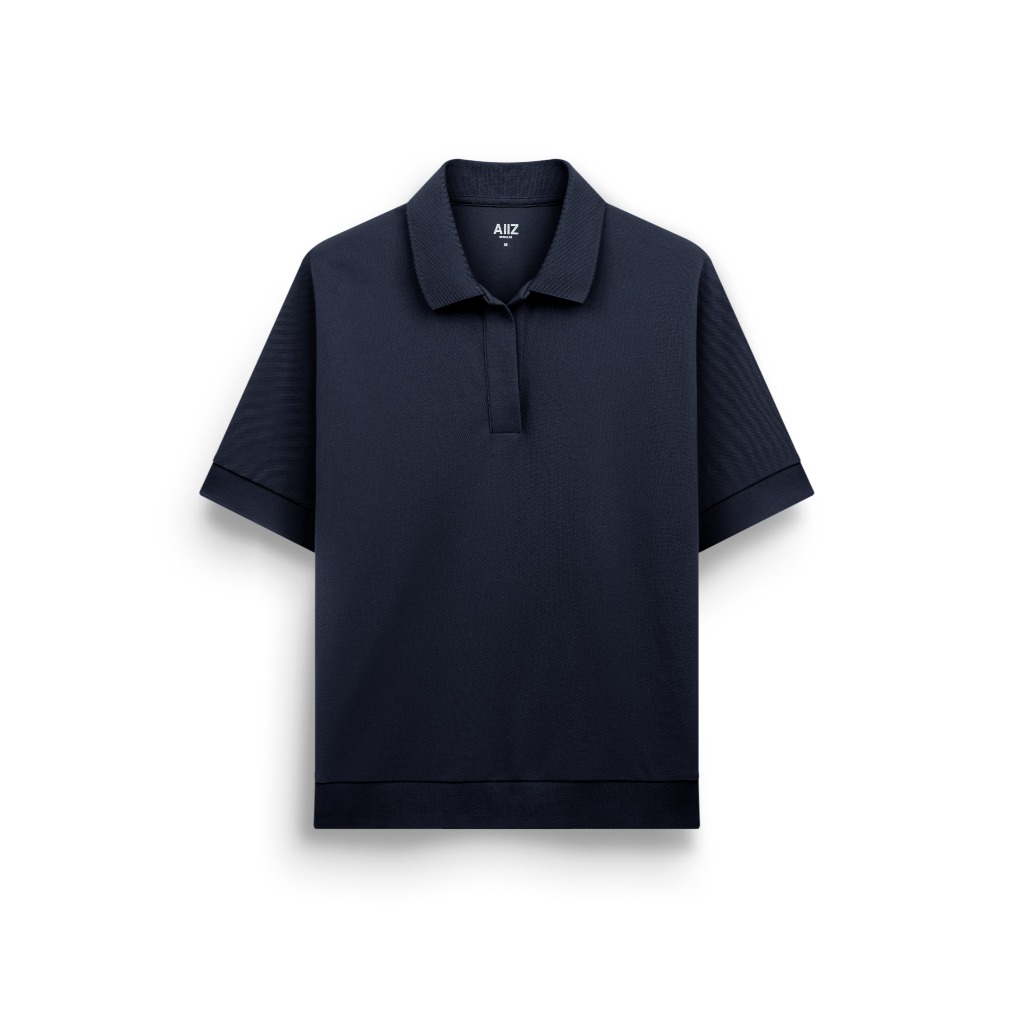 AIIZ (เอ ทู แซด) - เสื้อโปโลผู้หญิงคอปกไร้กระดุม Women’s Flowy Pique Polo Shirt | Shopee Thailand