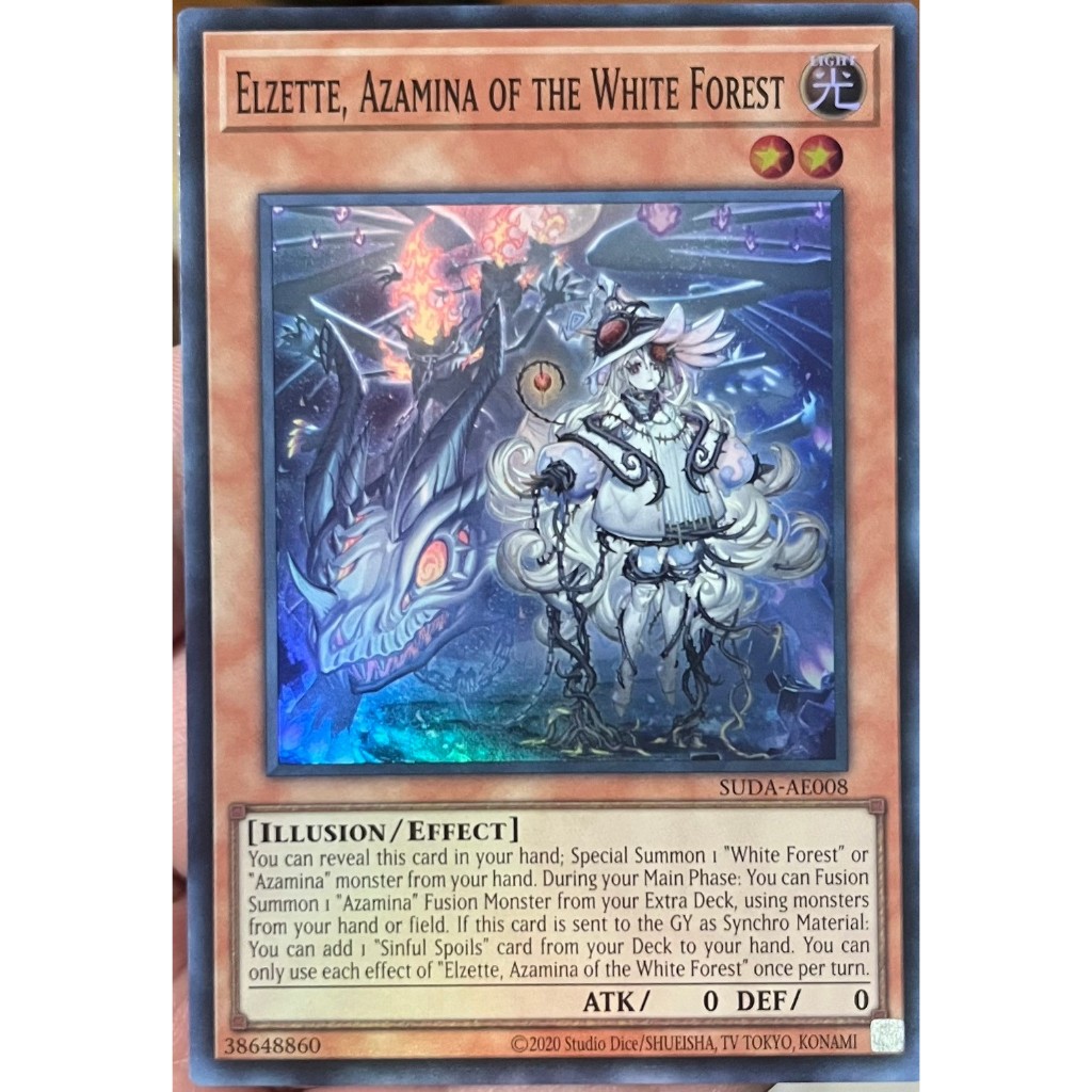 Yugioh Asia-Eng [SUDA-AE008] Elzette, Azamina of the White Forest (Super Rare) การ์ดยูกิแท้ถูก ...
