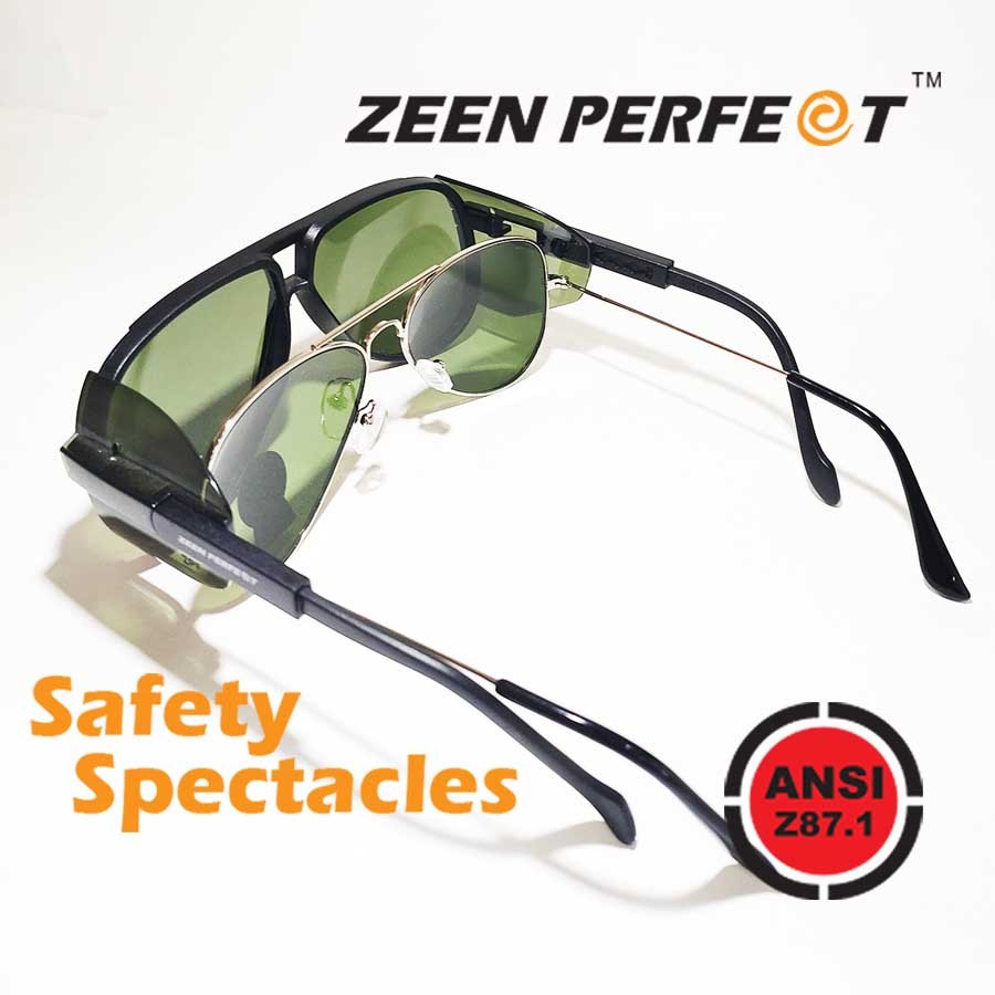 แว่น Safety ZEEN PERFECT Aviator style แบบมีกระบังข้าง สวมทับแว่นทรงเรแ ...