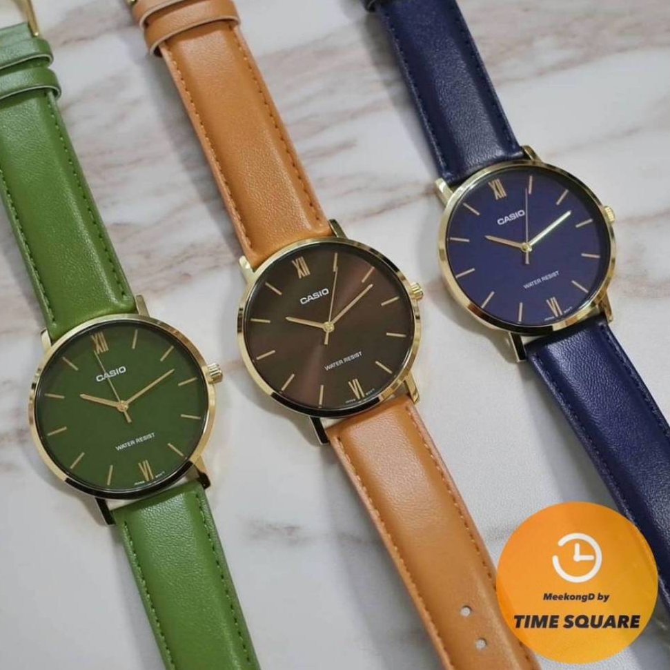 CASIO MTP-VT01 หน้าปัด40มม. นาฬิกาชาย สายหนัง กันน้ำ คาสิโอแท้ รับ ...