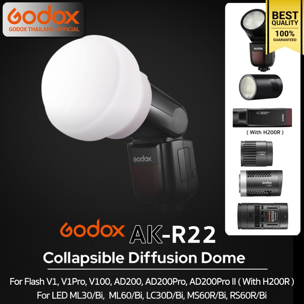 Godox Softbox AK-R22 Diffuser Dome สำหรับ V1, V1Pro, V100, AD100Pro ...