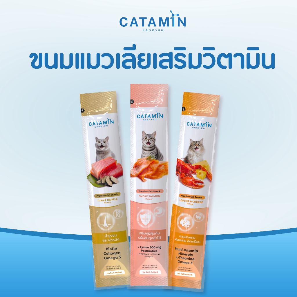 CATAMIN ขนมแมวเลียเสริมวิตามิน (1 ซอง) | Shopee Thailand