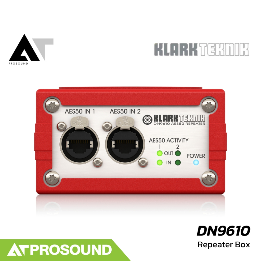 KLARK TEKNIK DN9610 เครื่องขยายการเชื่อมต่อ AES50 แบบอิสระ 2 ช่อง ...