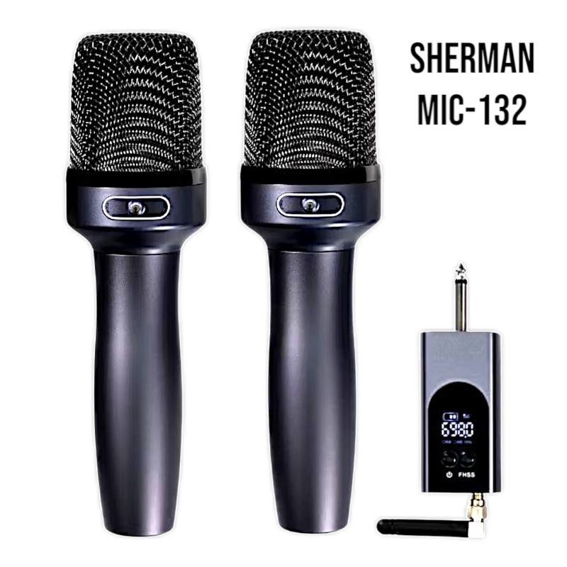 Sherman MIC132 UHF ไมโครโฟนไร้สาย คลื่นความถี่ 22 ช่อง | Shopee Thailand