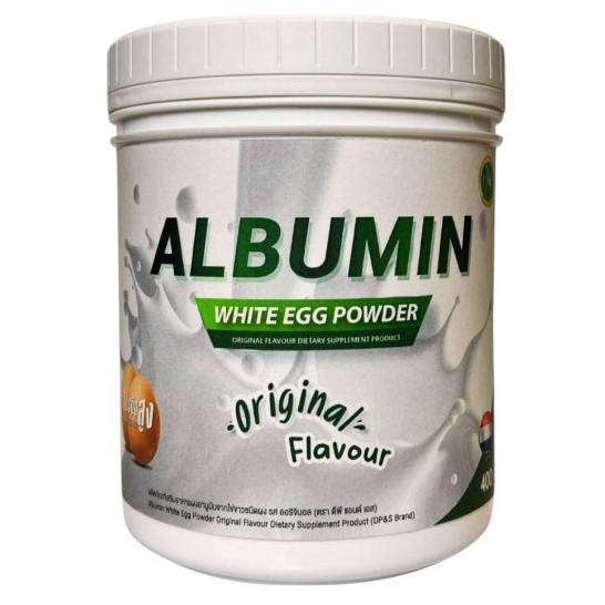 Albumin White Egg Powder Original 400g รสธรรมชาติ ผงไข่ขาวอุดมไปด้วย ...