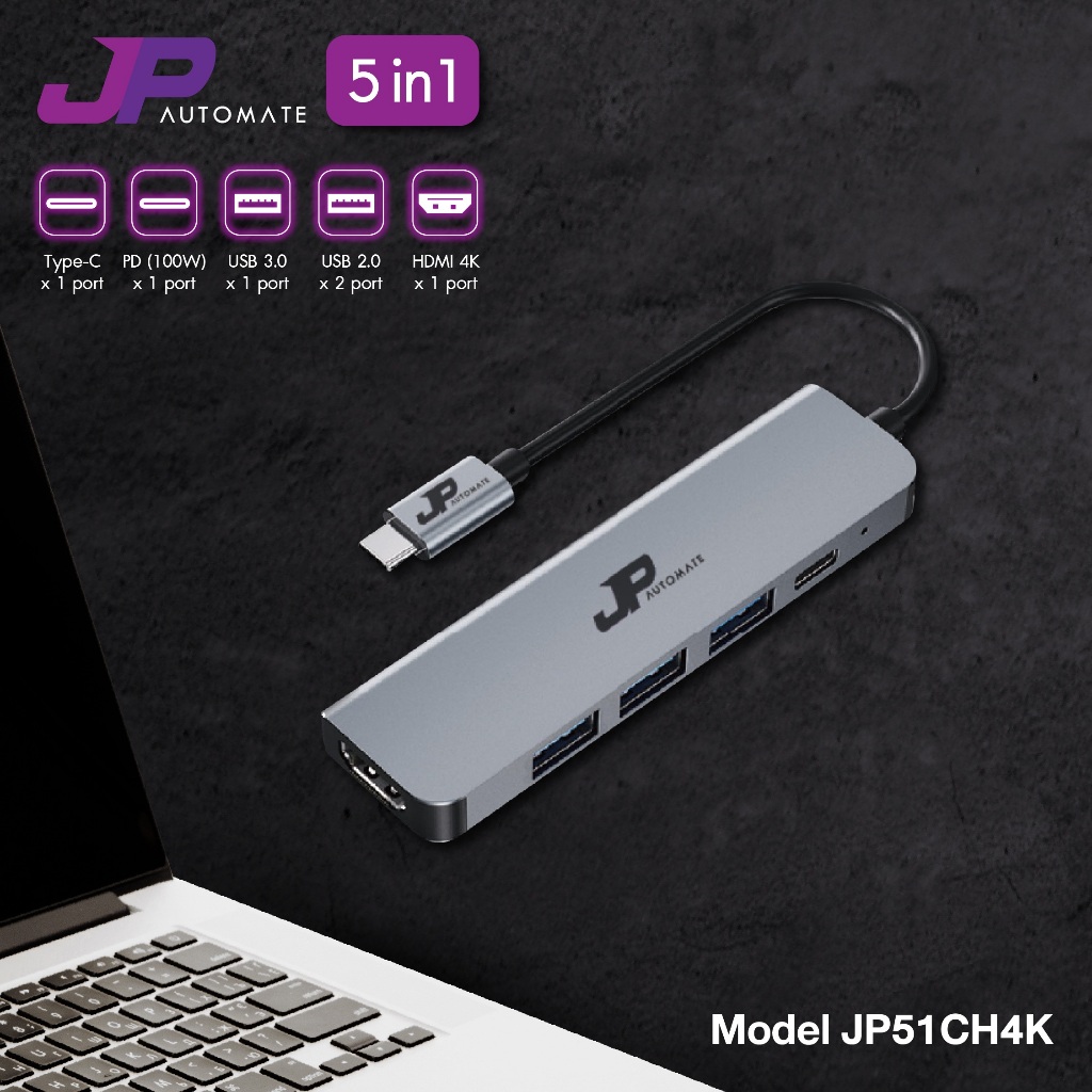 JP AUTOMATE-Converter Type-C 5 in1 JP (JP51CH4K) ส่งจากไทย | Shopee ...