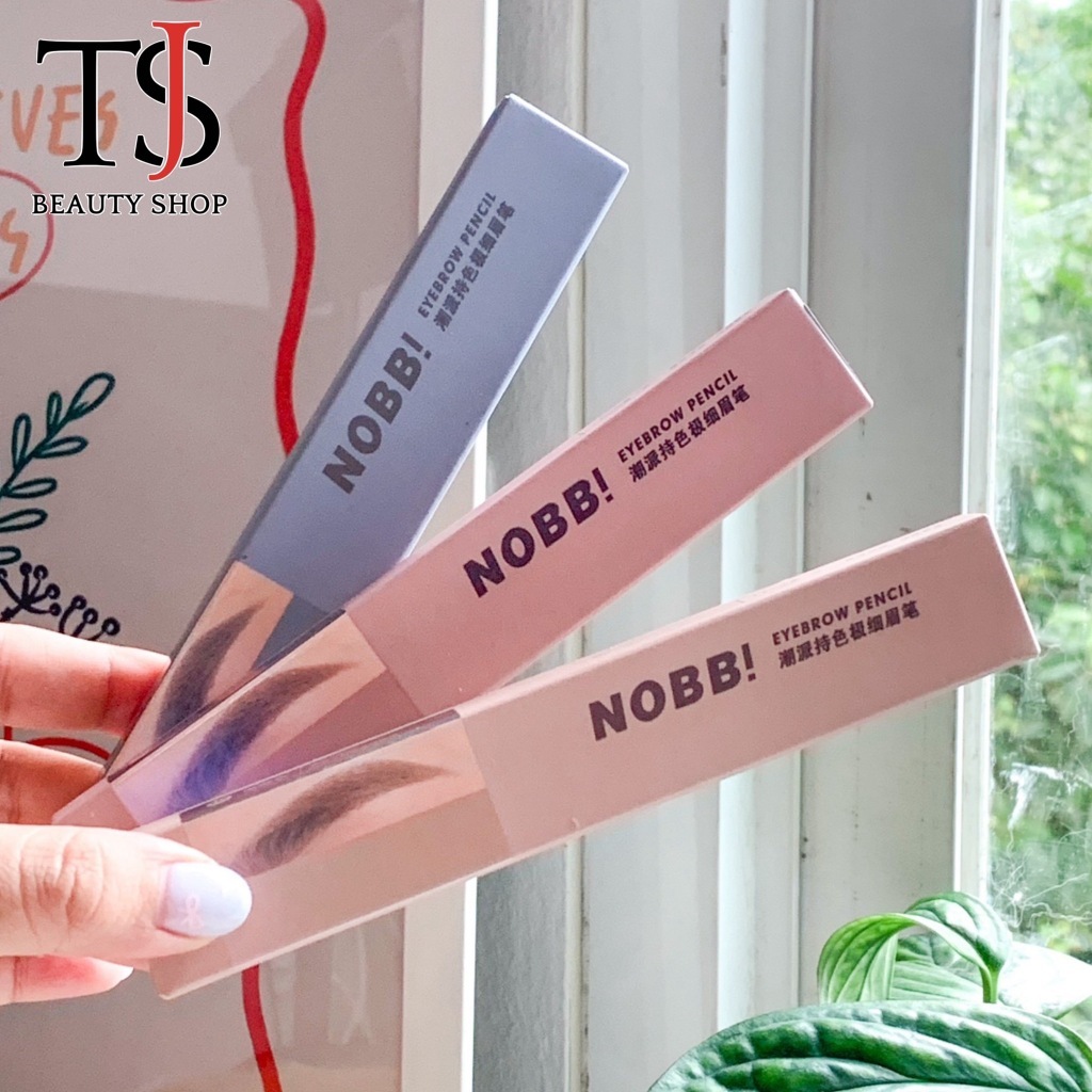 {12แท่ง} NOBB 2in1 Slim Eyebrow Pencil ดินสอเขียนคิ้วหัวเล็ก เส้นคมชัด ...