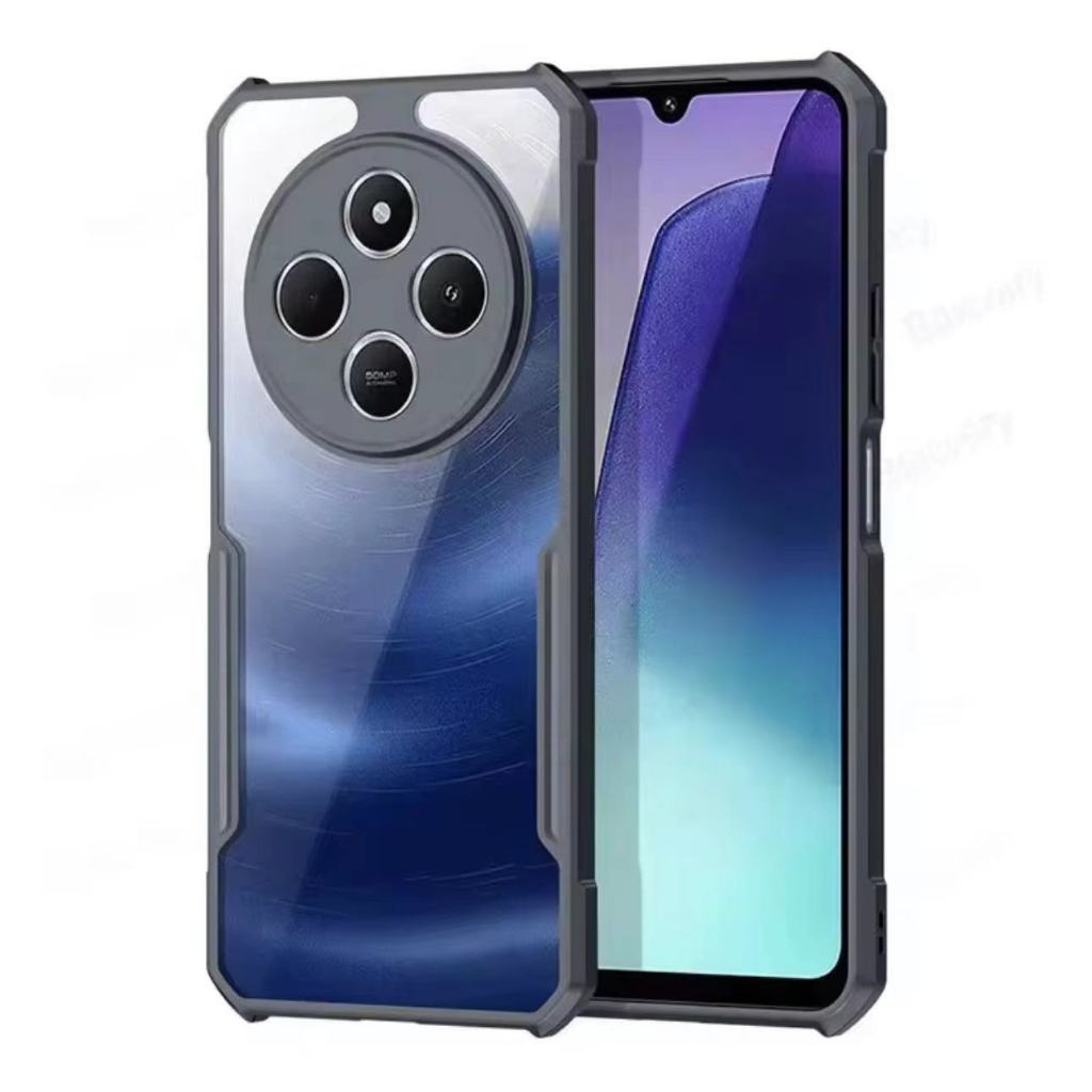 เคสขอบนิ่มหลังใสแข็ง Case RM 14C / Po C75 เคสขอบดำ เคสกันกระแทก PC+TPU ...