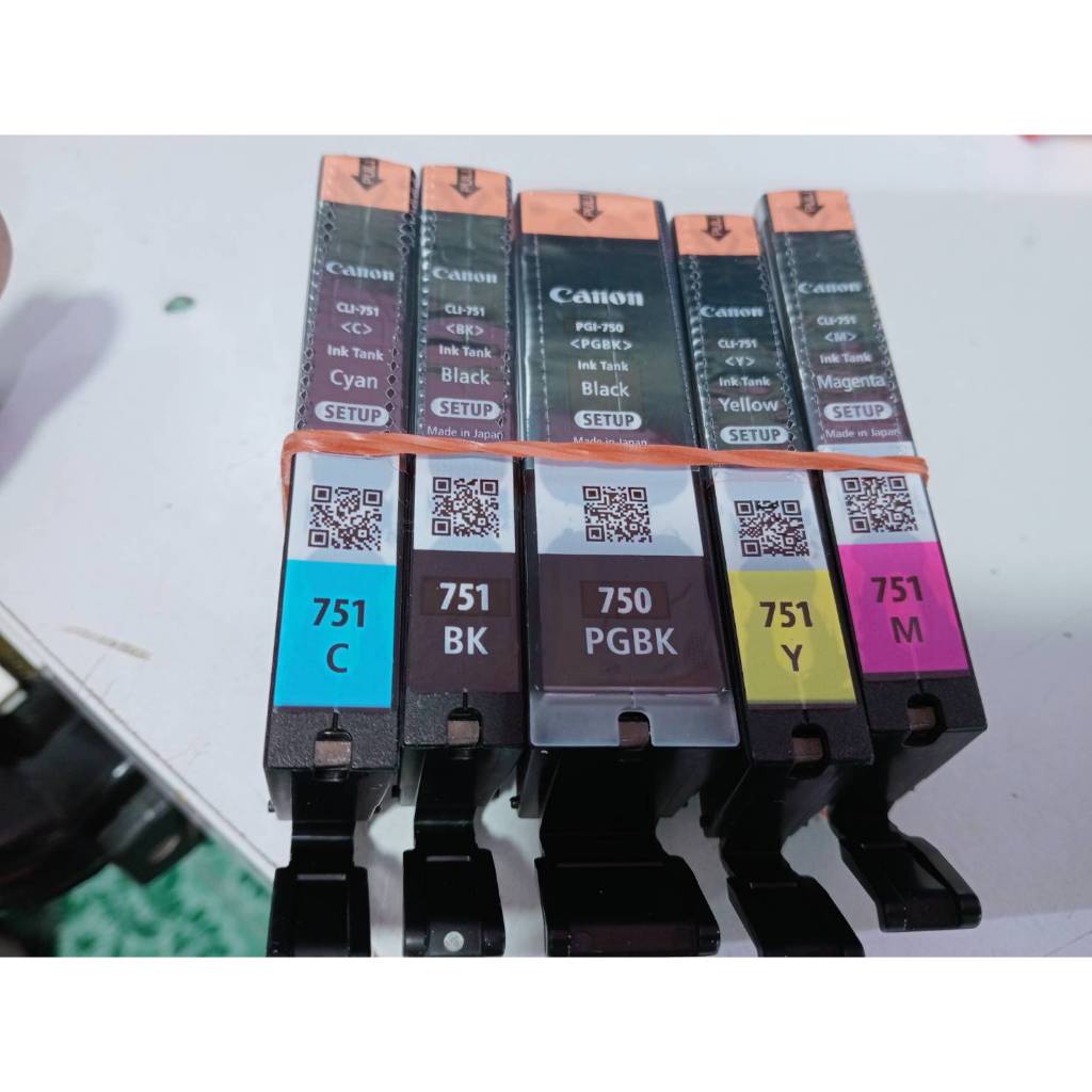 Canon หมึกแท้ CANON 750+751 ยกชุด5ตลับ ของแท้ 100% **ไม่มีกล่อง ...