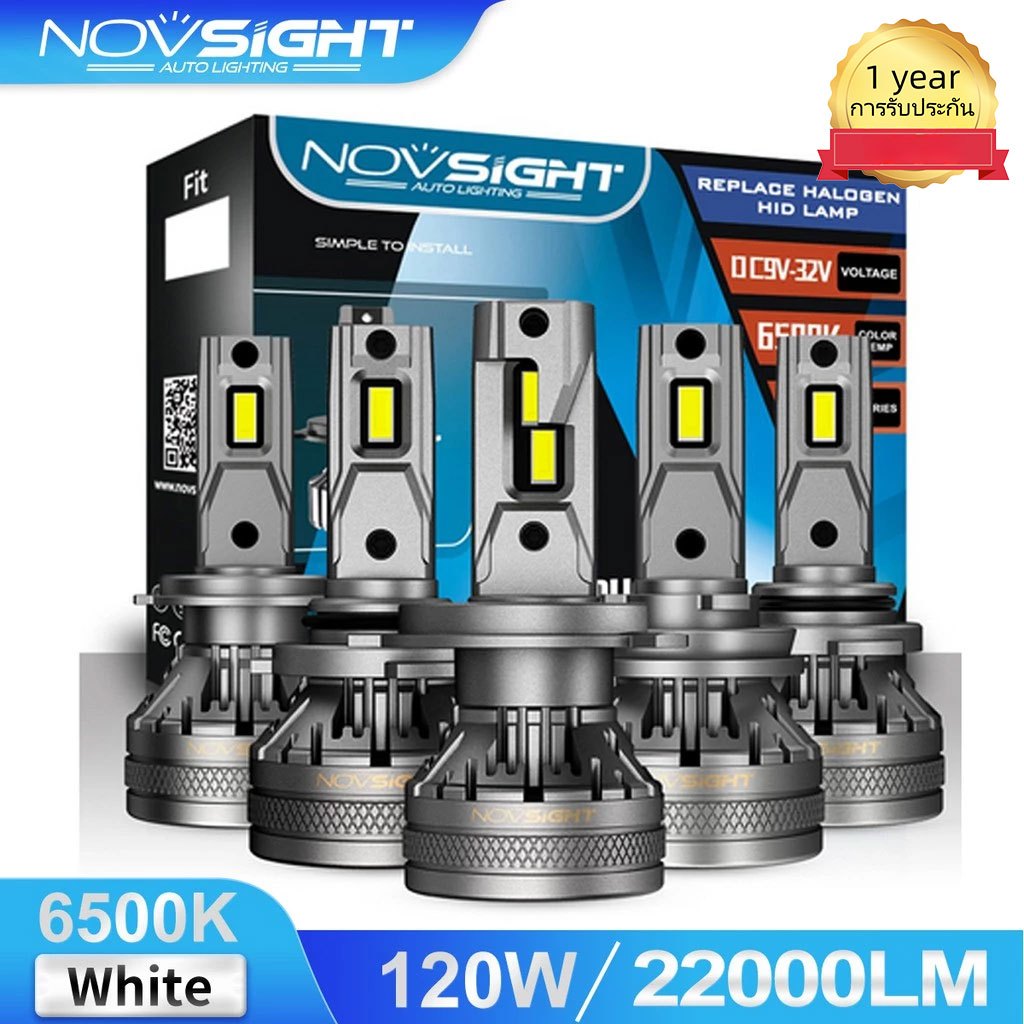 Novsight N37 ไฟหน้ารถ รับประกัน 1 ปี H4 H7 H11 9005 9006 หลอดไฟตัดหมอก ...