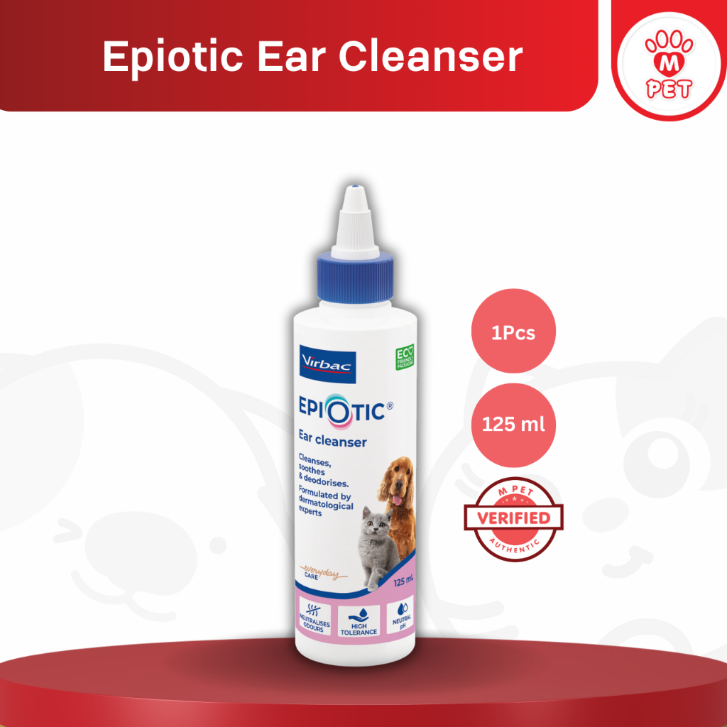 [M PET] Virbac Epi Otic โลชั่นเช็ดหูสำหรับสุนัขและแมว 125 ml. EXP10/68 | Shopee Thailand