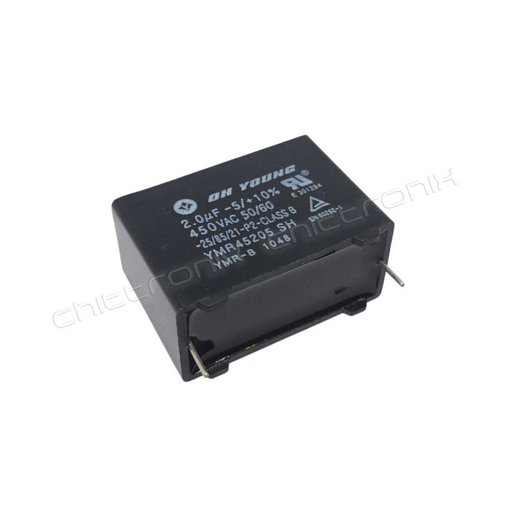 2.0uF 450VAC 50/60Hz Capacitor คาปาซิเตอร์ C ตัวเก็บประจุ ยี่ห้อ OH ...