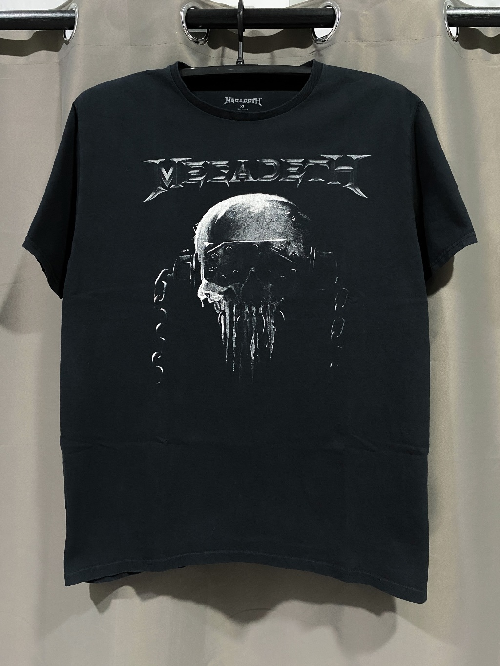เสื้อยืดมือสอง วง Megadeth สีดำ ลายโลโก้วง ปี 2021 สกรีนคม สภาพใหม่มาก ...