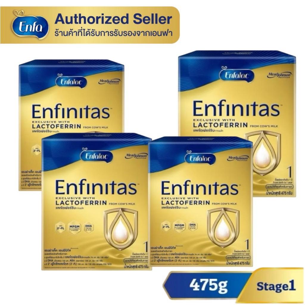 Enfinitas อินฟินิทัส สูตร 1 นมผงสำหรับเด็ก แรกเกิด - 1 ปี ขนาด 475 กรัม ...