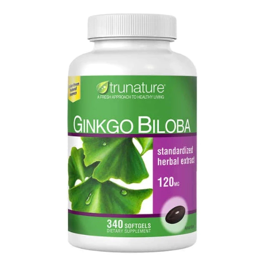 Trunature Ginkgo biloba 120 mg 340 softgels ใบแป๊ะก๊วย บำรุงสมอง ช่วย ...