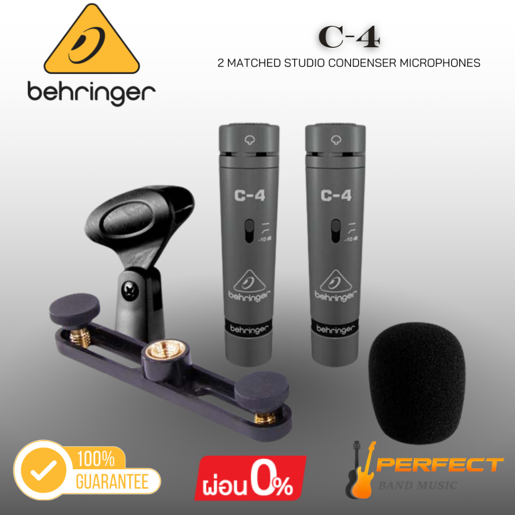 ไมโครโฟน Condenser Behringer C-4 2 Matched Studio Condenser Microphones ...