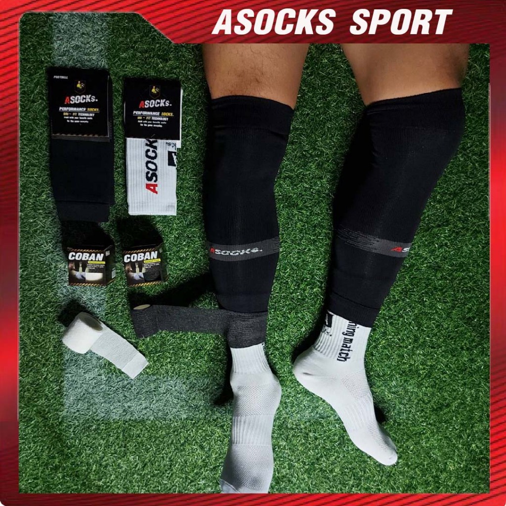 [ พร้อมส่ง ] ชุดset ถุงเท้าตัดข้อASOCKs + ครึ่งแข้งASOCKs นุ่มๆ เท่ห์ๆ + เทปล๊อค 2 กล่อง ...