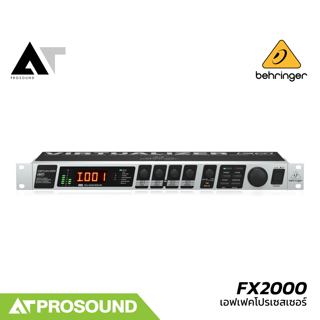 Behringer FX2000 เอฟเฟคโปรเซสเซอร์แบบติดตั้งแร็ค สำหรับใช้ในสตูดิโอและการแสดงสด AT Prosound ...