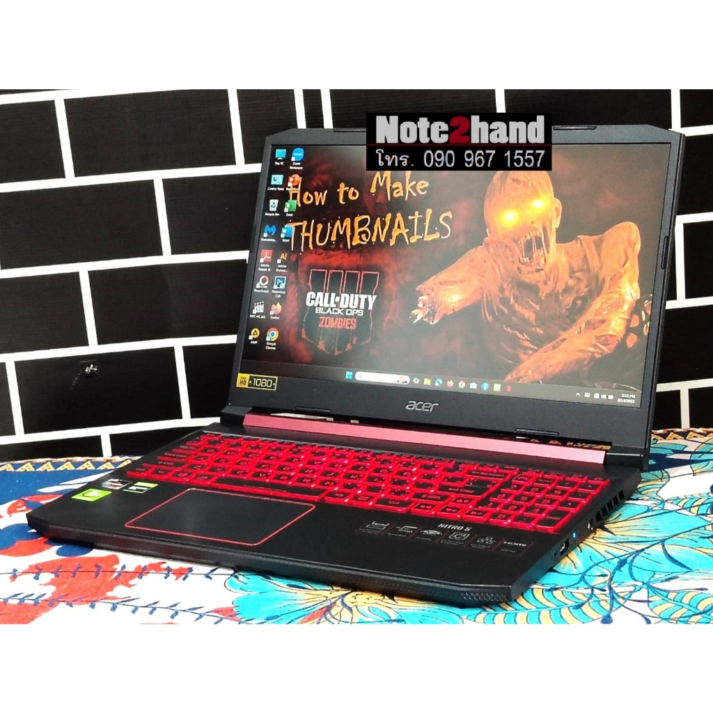 โน๊ตบุ๊คมือสอง ACER CPU AMD Ryzen 7 3750H หน้าจอ15.6”IPS แรม16+NVMe512 ...
