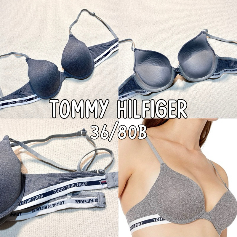 tommy | 36/80B เสื้อชั้นในขอบสปอร์ต ฟองหนาดันทรง รุ่นฮิต สภาพดี ผ้าใหม่ | Shopee Thailand