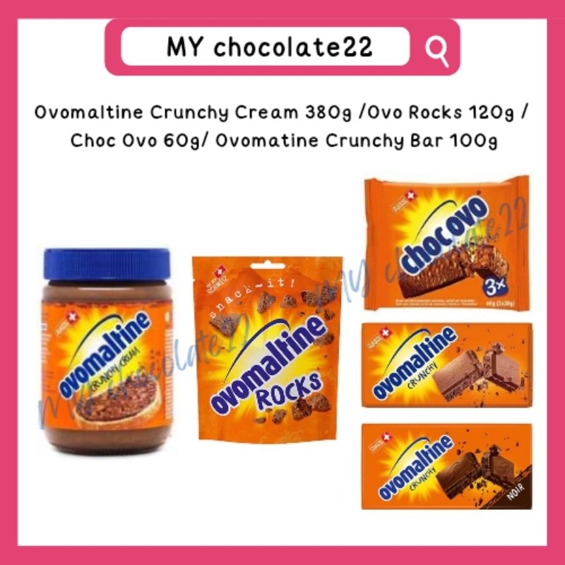 Ovomaltine Crunchy Cream 380g / Choc Ovo 60g / Ovo Rocks 120g ...