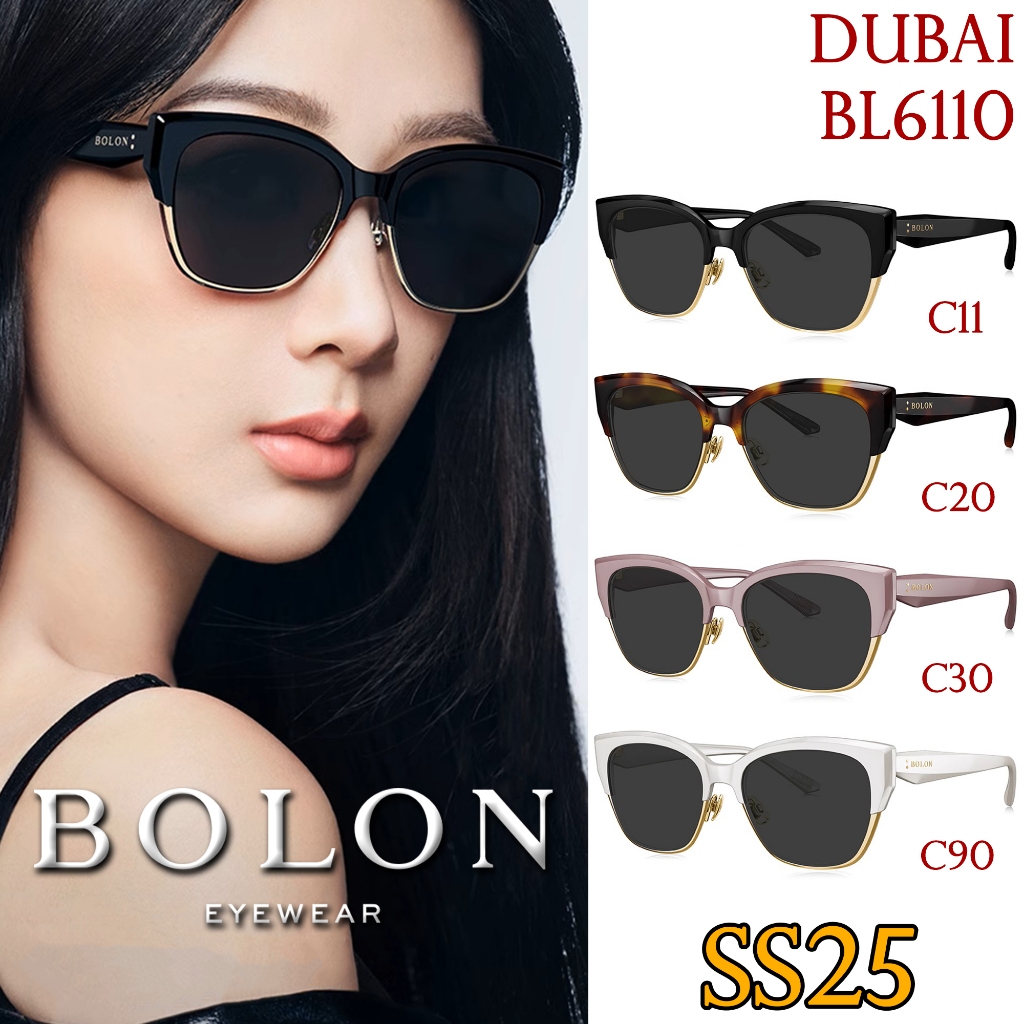 SS25 BOLON แว่นกันแดด รุ่น DUBAI BL6110 C11 C20 C30 C90 เลนส์ HD ...
