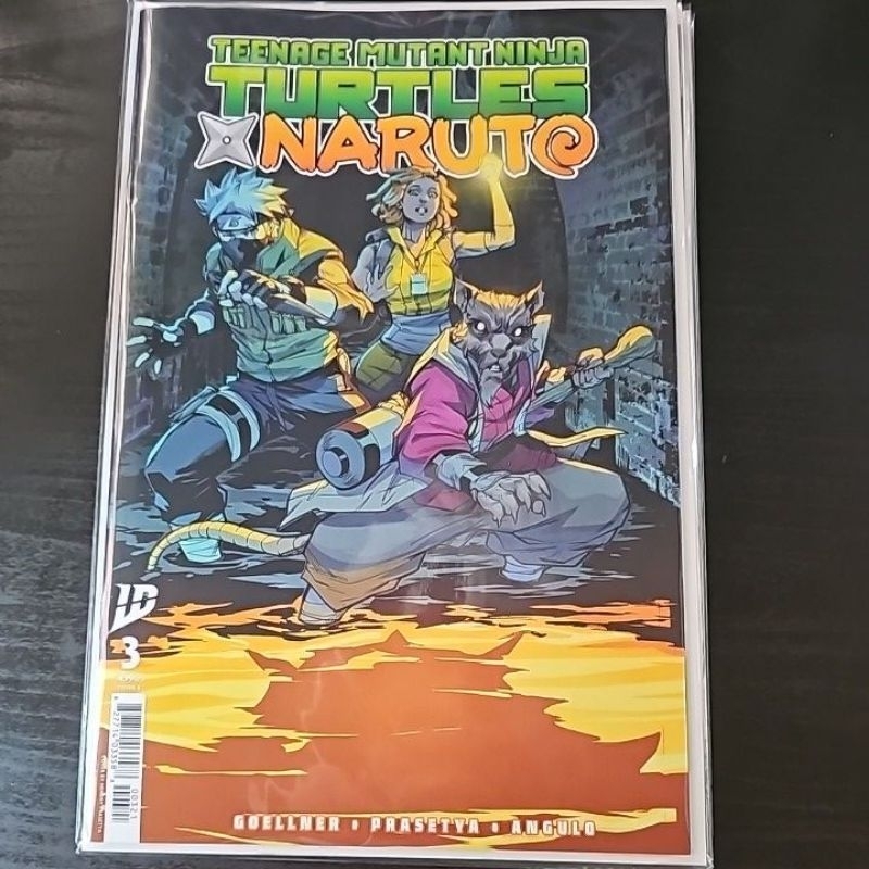 TMNT x Naruto #3 (Cover B) | ปกสายลุย Kakashi x April x Splinter | IDW ...