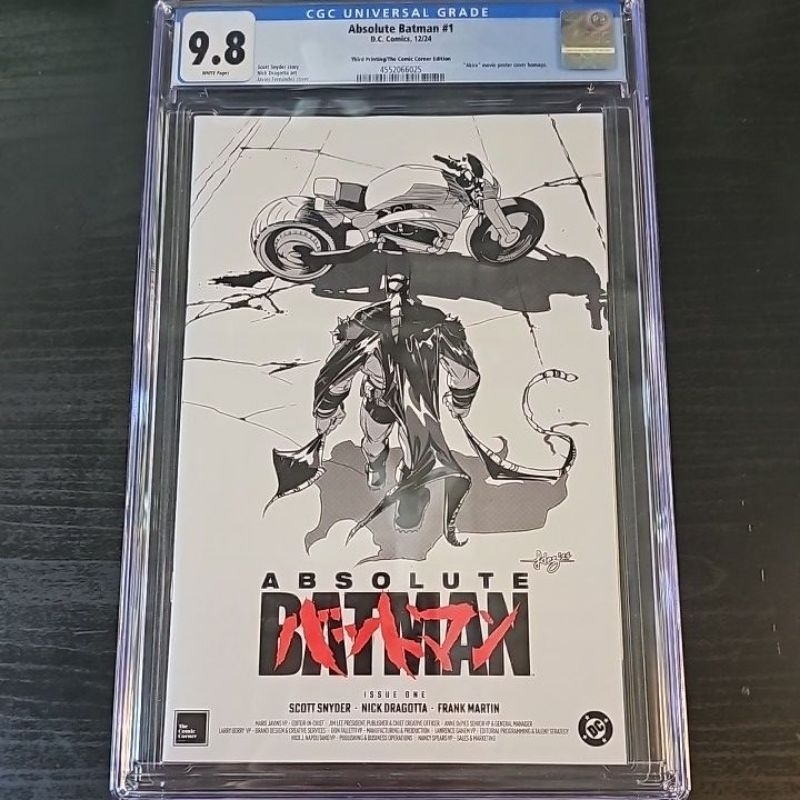 Absolute Batman #1 – CGC 9.8 – “Akira Homage Cover” (Comic Corner ...