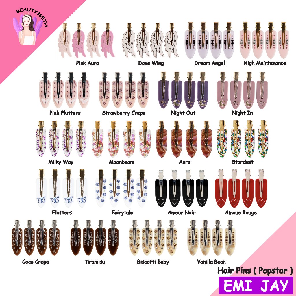🌈พร้อมส่ง&มีสีใหม่🌈 Emi Jay Hair Pins ( PopStar Clips ) :ของแท้💯%เท่านั้นค่ะ | Shopee Thailand