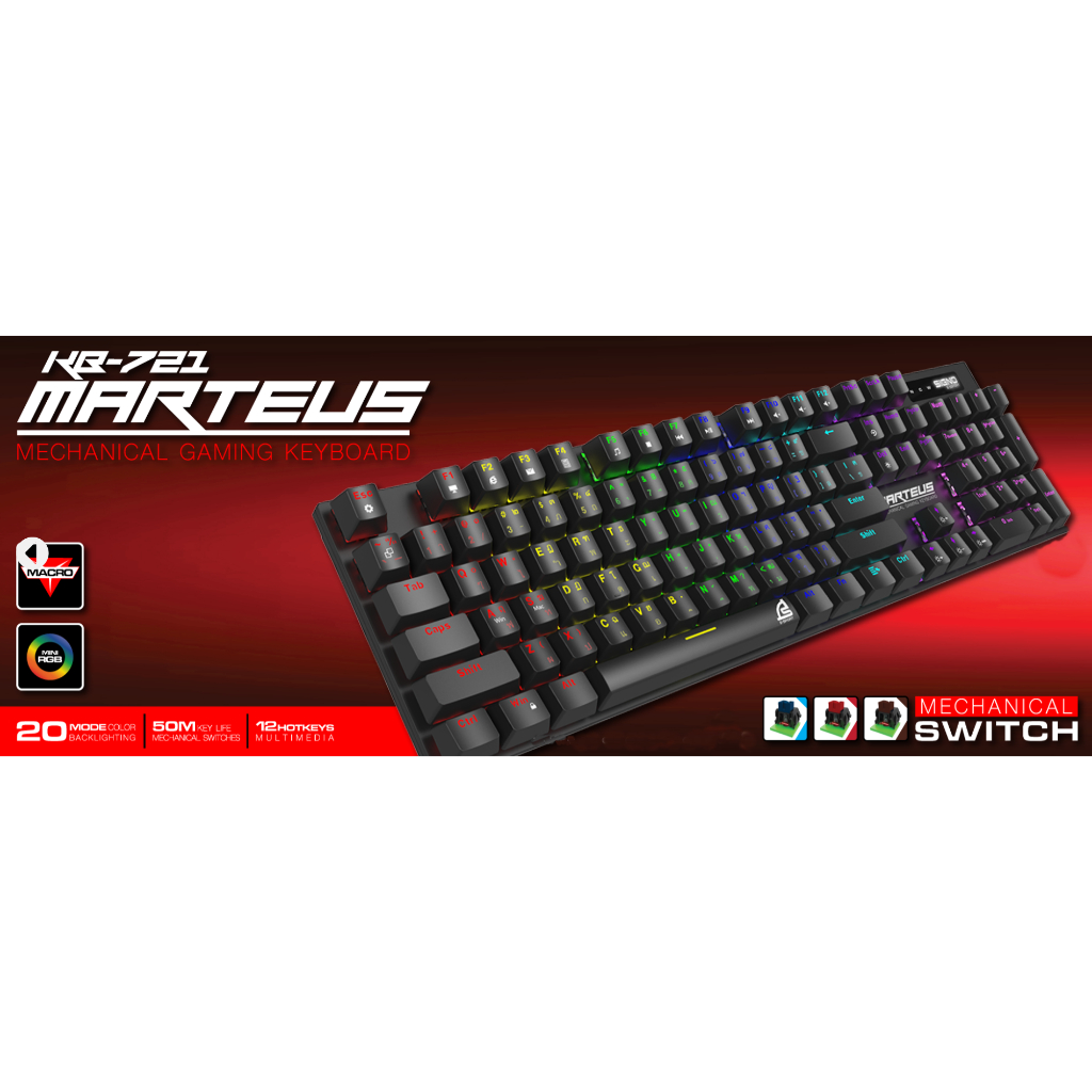 Signo/keyboard Gaming/คีย์บอร์ด เกมมิ่ง/mechanical keyboard gaming/RGB ...