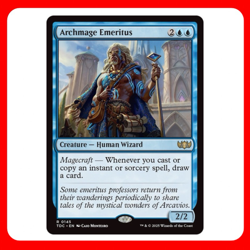 [MTG] Archmage Emeritus [TDC] [BLUE] [RARE] [NORMAL] [ENG] (การ์ดเมจิค ...