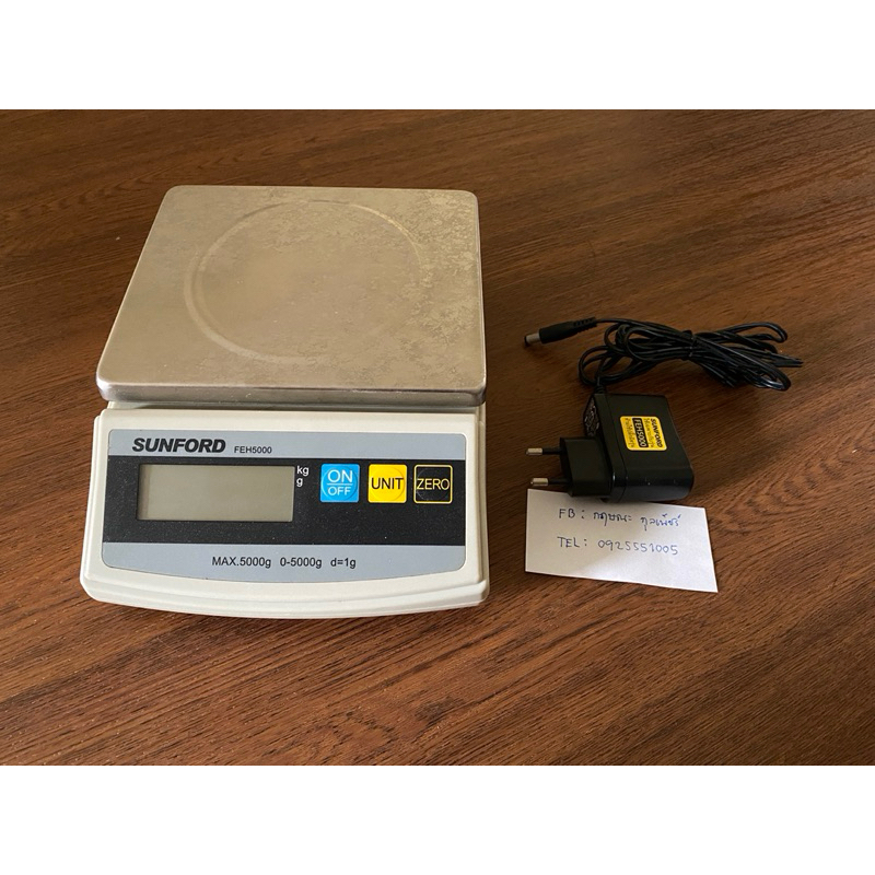 เครื่องชั่งน้ำหนักดิจิตอล Sunford FEH5000 พิกัด 5 กิโลกรัม (มือสองเหมือนใหม่) (ไม่มีกล่อง ...