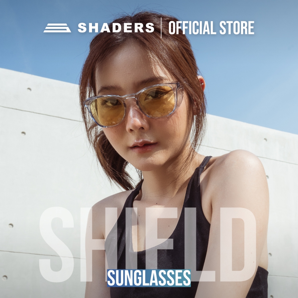 แว่น SHADERS SHIELD SERIES SHADOW (ทรงเหลี่ยม) / สีกรอบ Sea Blue (แว่นกันแดด) | Shopee Thailand
